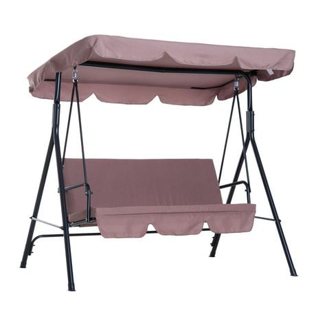 Click here for Aosom Outsunny Meatal 3-Seater Outdoor Swing Chair... prices