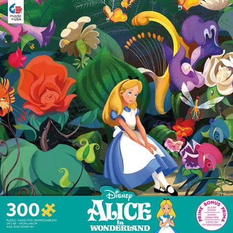 DISNEY 300 OVERSIZED PIECES - ALICE IN WONDERLAN - 300 PIECE PUZZLE ...