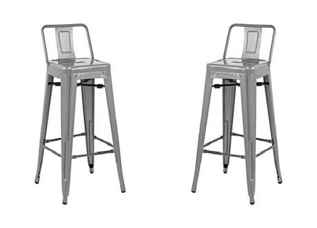 Click here for Heavenly Collection Gunmetal Metal Bar Stool Gunme... prices