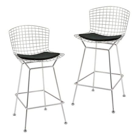 Click here for Heavenly Collection Black Metal Counter Stool Chro... prices