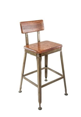 Click here for Heavenly Collection Brass & Wood Counter Stool Bra... prices