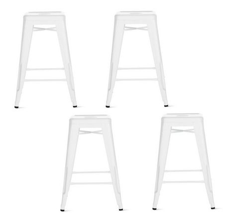 Click here for Heavenly Collection White Metal Bar Stool White prices