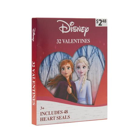 Frozen 2 Valentine Cards, 32 Count, Classroom Exchange Cards | Walmart ...