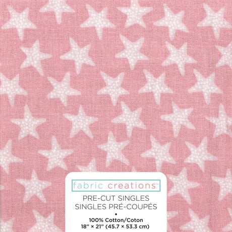 Click here for Fabric Creations Pink With White Stars Fat Quarter... prices