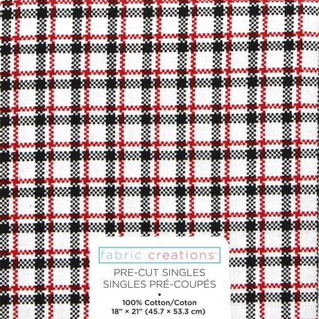 Click here for Fabric Creations White With Red And Black Plaid Fa... prices