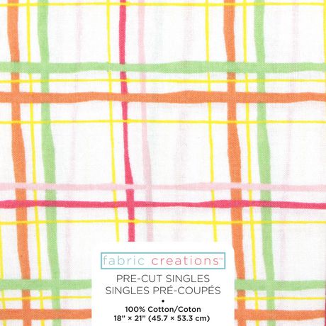 Click here for Fabric Creations White With Colourful Painted Plai... prices