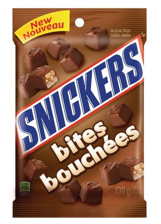 Snickers Bites Chocolate Candy Bar Bites, 130g - Walmart.ca