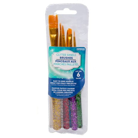 Glitter Paint Brushes, 6 pk. By Horizon Group USA, All Ages - Walmart.ca