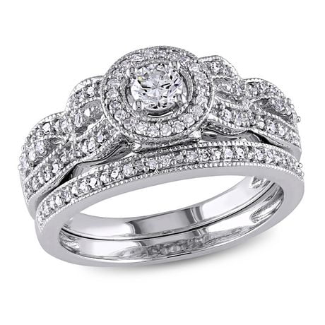 Click here for Miabella 0.50 Carat T. W. Diamond 10 K White Gold... prices