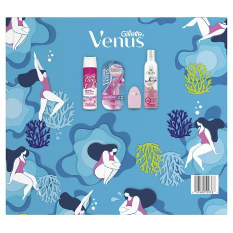 Gillette Venus, Satin Care, and Olay Holiday Set (1 Razor + 2 Refills ...
