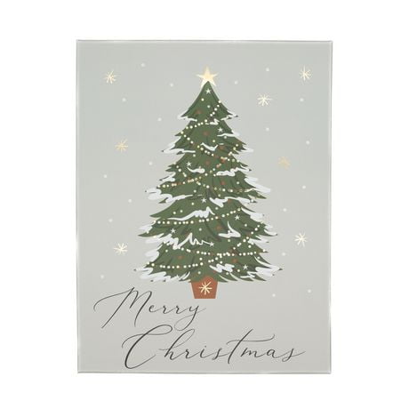 Holiday Time Christmas Tree XLarge Gift Box, Rigid paper set-up box ...