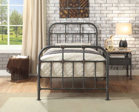 Click here for Acme Nicipolis Twin Bed In Sandy Gray Gray Twin prices