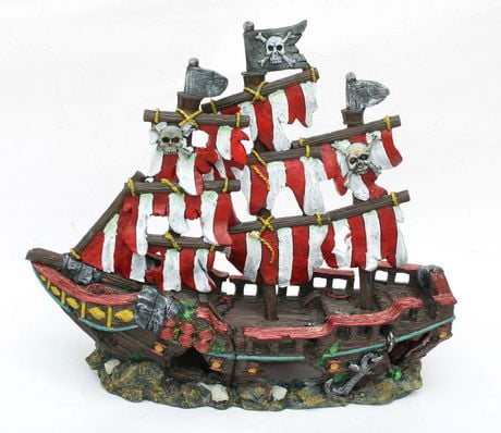 Click here for Penn-Plax Medium Striped Pirate Ship- Resin Multi prices