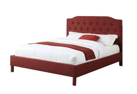 Click here for Acme Clive Eastern King Bed In Red Linen Red King prices