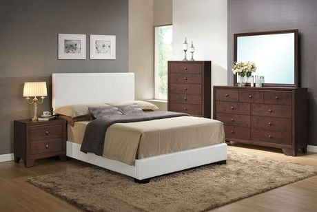 Click here for Acme Ireland Iii Queen Bed In White Pu White Queen prices