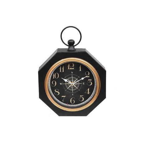Black Octagon Metal Table Clock - Walmart.ca