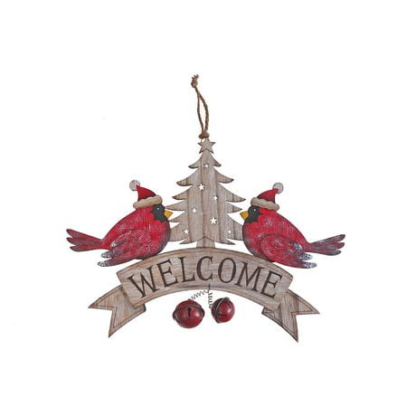 Wooden Double Cardinal Welcome Wall Hanger - Walmart.ca