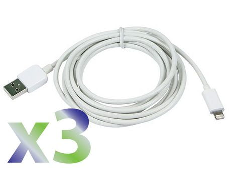 Click here for Exian Lightning Usb Thick Durable Cable 1M 3/Pk Wh... prices
