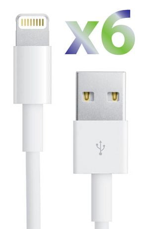 Click here for Exian Lightning Usb Cable 1M White  Pack Of 6 Whit... prices