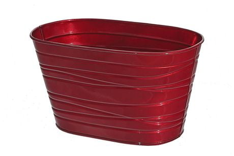 Red Metal Planter (Oval) - Set of 2 - Walmart.ca