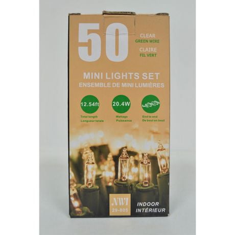 50 Lt Indoor Mini Light Set (Clear Bulbs) - Set of 2 - Walmart.ca