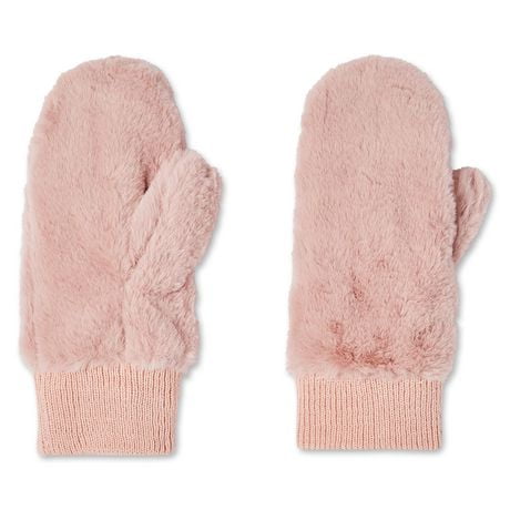Time and Tru Women's Faux Fur Mitts | Walmart Canada