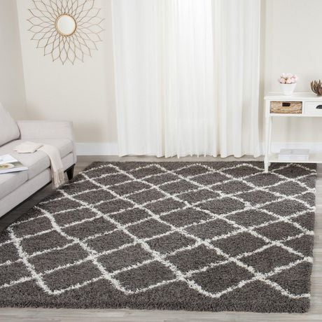 Click here for Safavieh Layla Geometric Plush Shag Area Rug Dark... prices