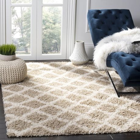 Click here for Safavieh Layla Geometric Plush Shag Area Rug Beige... prices