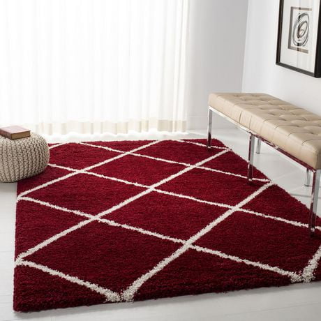 Click here for Safavieh Hudson Amias Geometric Shag Area Rug  Red... prices