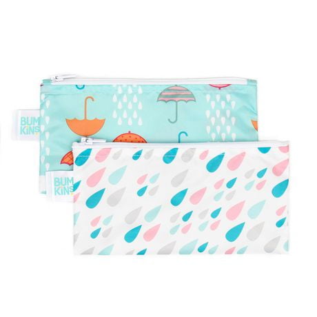 Click here for Kidcentral Reusable Snack Bags 2Pk Small Raindrops... prices