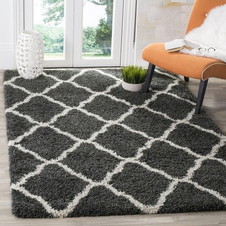Click here for Safavieh Hudson Aline Geometric Shag Area Rug Dark... prices