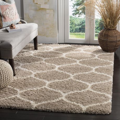 Click here for Safavieh Hudson Arline Geometric Shag Area Rug Bei... prices