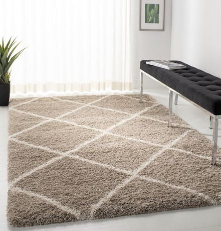 Click here for Safavieh Hudson Amias Geometric Shag Area Rug  Bei... prices