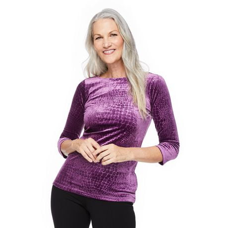 Penmans Women's Embossed Velour Top - Walmart.ca