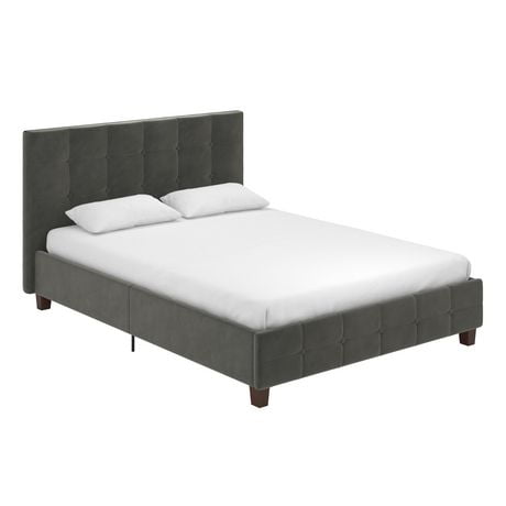Click here for Dhp Rose Upholstered Bed Grey Velvet Full prices