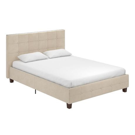 Click here for Dhp Rose Upholstered Bed Ivory Queen prices