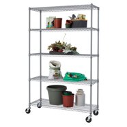 TRINITY 5-Tier Heavy Duty Wire Shelving Rack | 60" X 24" X 72" | Nsf ...