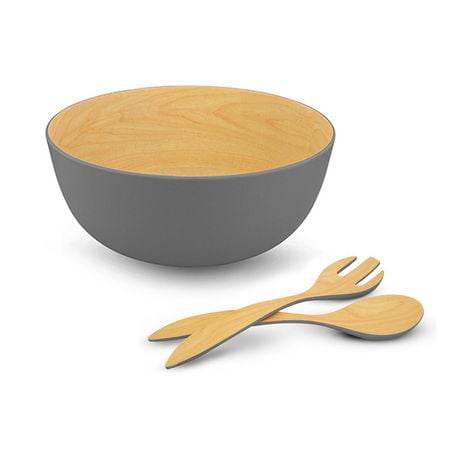 Click here for Mesa Ceramics Bamboo Maple 3 Piece Salad Set Grey... prices