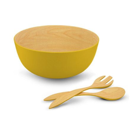 Click here for Mesa Ceramics Bamboo Maple 3 Piece Salad Set Musta... prices