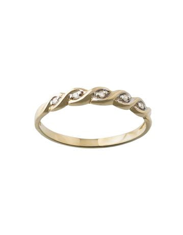 10K Yellow Gold Heart Ring with diamond accent | Walmart Canada