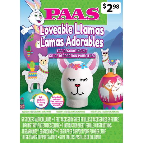 PAAS® Easter Egg Decorating and Dye Kit , Llamas, 1 Kit - Walmart.ca