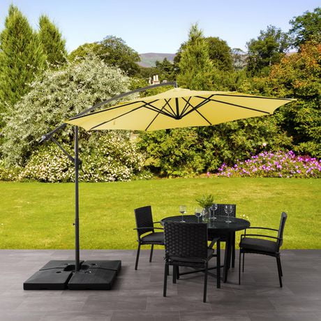 Click here for Corliving 9.5 Ft Offset Patio Umbrella Yellow prices