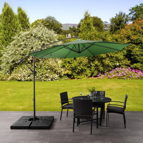 Click here for Corliving 9.5 Ft Offset Patio Umbrella Forest Gree... prices