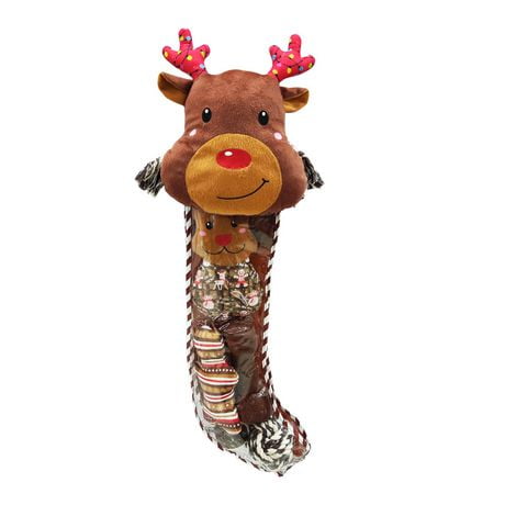 HOLIDAY TIME LARGE DOG TOY STOCKING BROWN | Walmart Canada