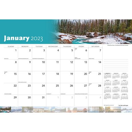 Canadian Geographic | 2023 17x12 Inch Desk Pad Calendar | Walmart Canada
