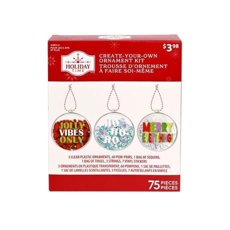 Holiday Time Christmas Create-Your-Own Ornament Kit - Walmart.ca