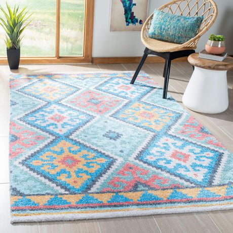 Click here for Safavieh Saffron Franklin Geometric Area Rug Blue... prices