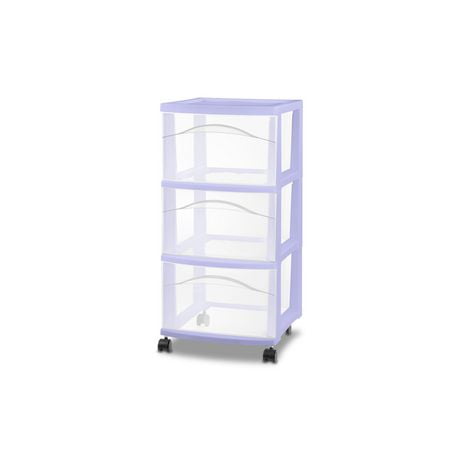 Sterilite 3 Drawer Cart Lilac | Walmart Canada