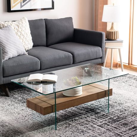 Click here for Safavieh Kayley Retro 2 Tier Glass Coffee Table Gl... prices