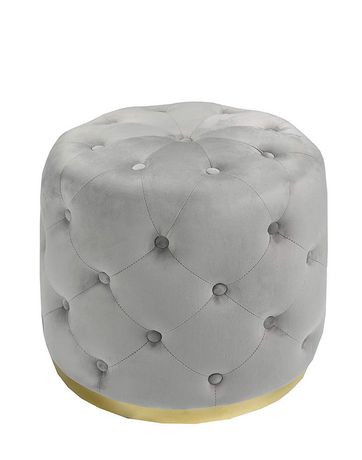 Click here for K-Elite K Elite Round Tufted Ottoman With Stainles... prices